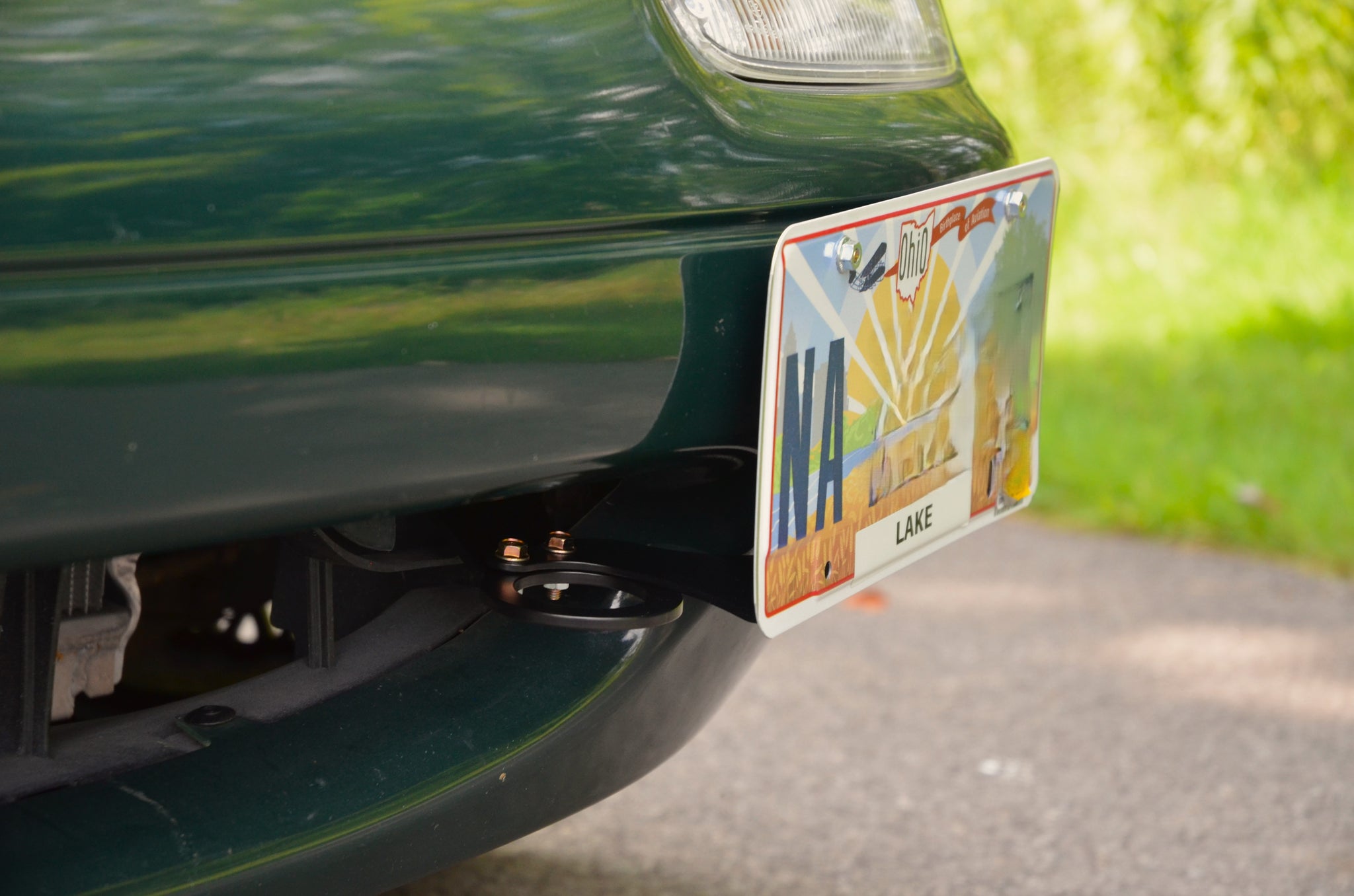 NA/NB Miata Front Tow Hook and License Plate Mount – Leroy Engineering
