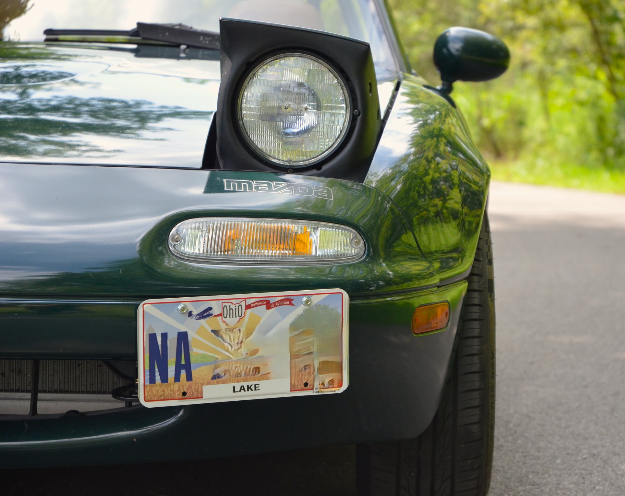 NA/NB Miata Front Tow Hook and License Plate Mount – Leroy Engineering